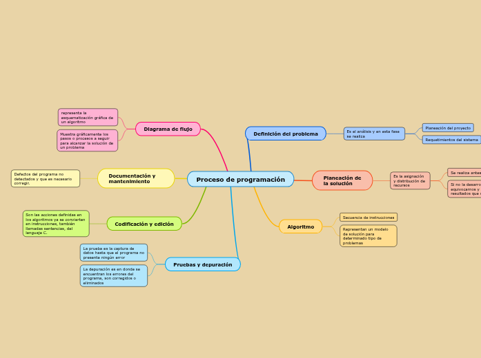 Proceso de programación - Mind Map
